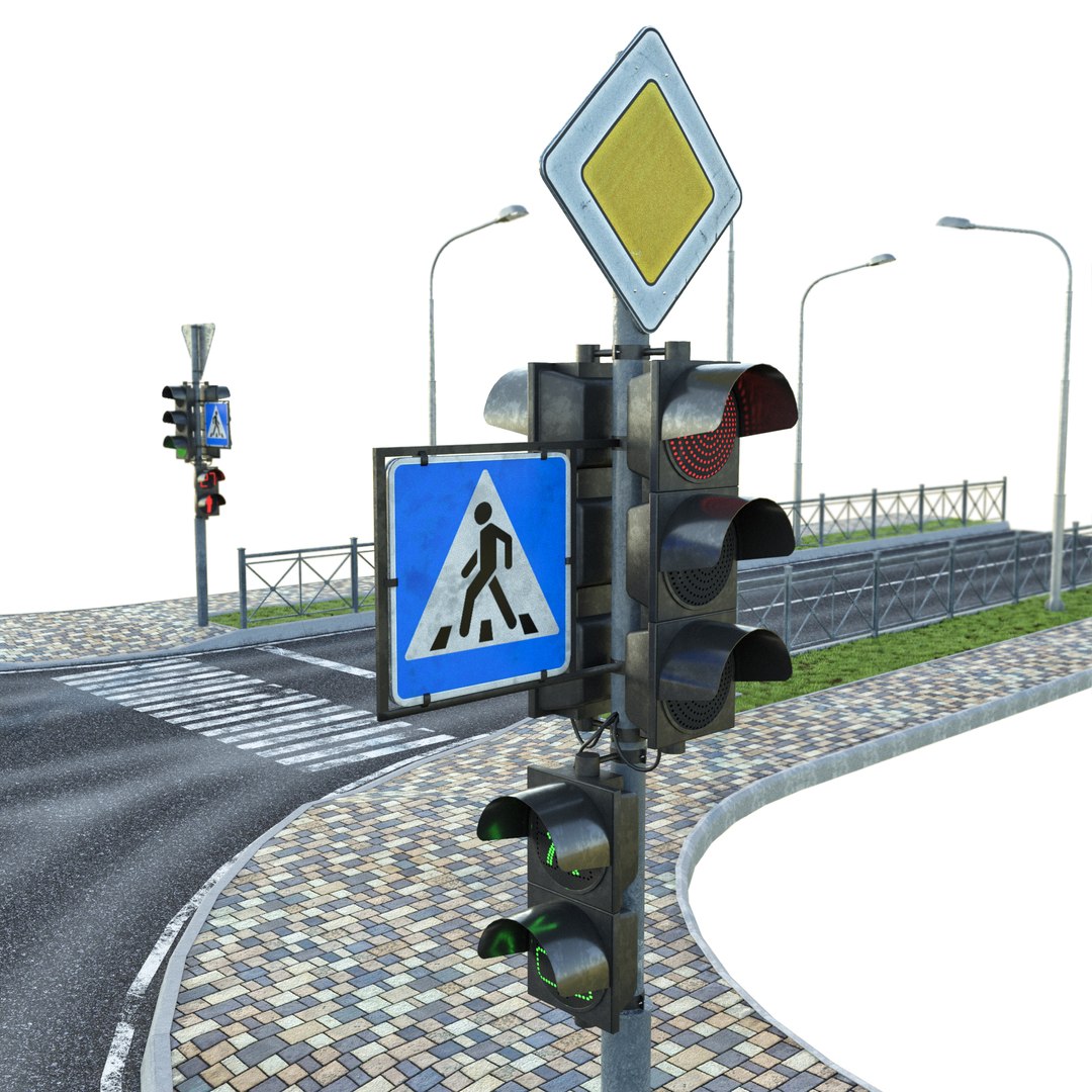 3D Sections of road - TurboSquid 1877631