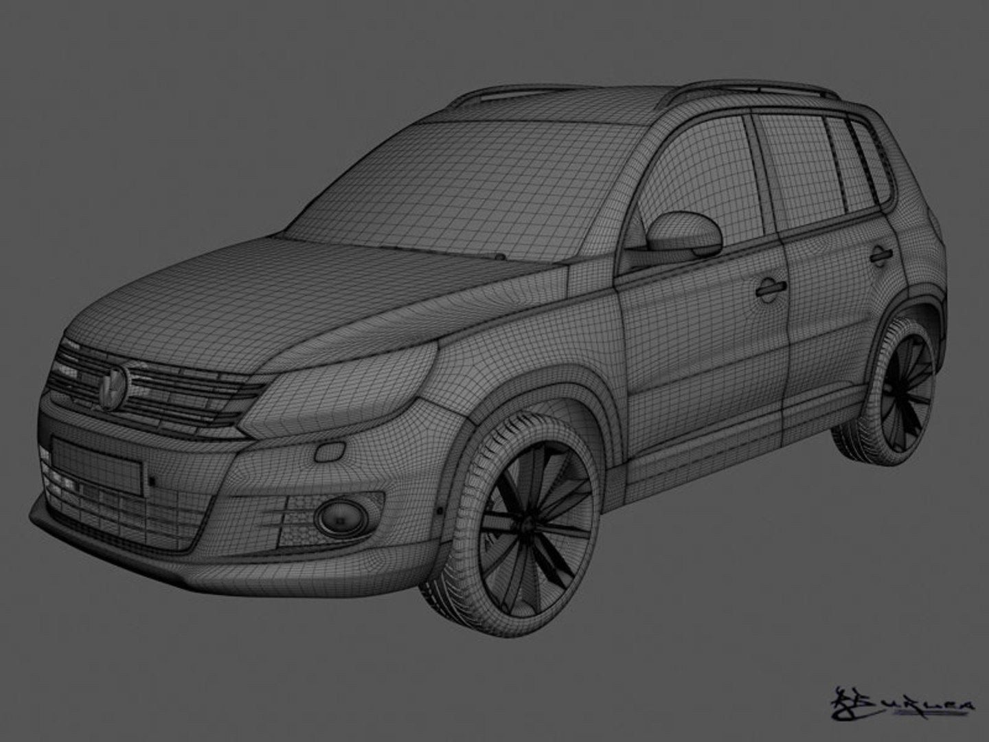 3d volkswagen tiguan 2012 sport model