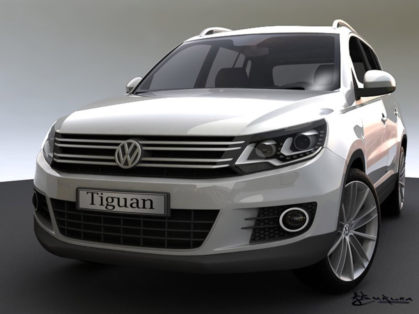 3d volkswagen tiguan 2012 sport model