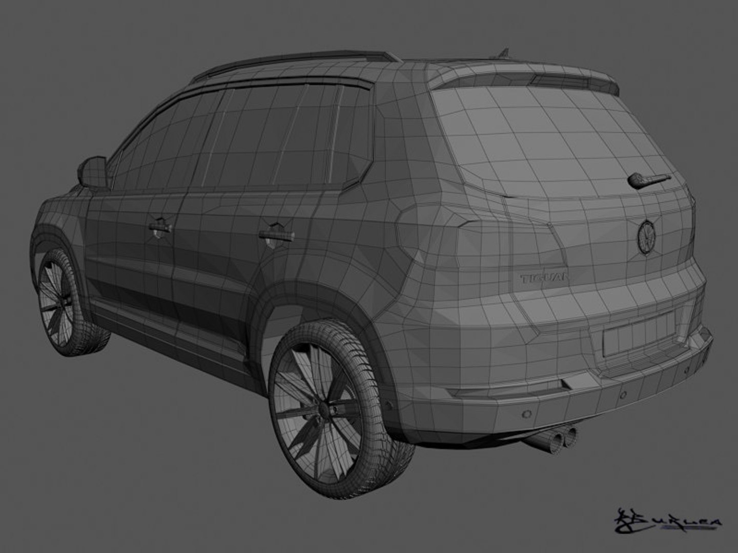 3d volkswagen tiguan 2012 sport model