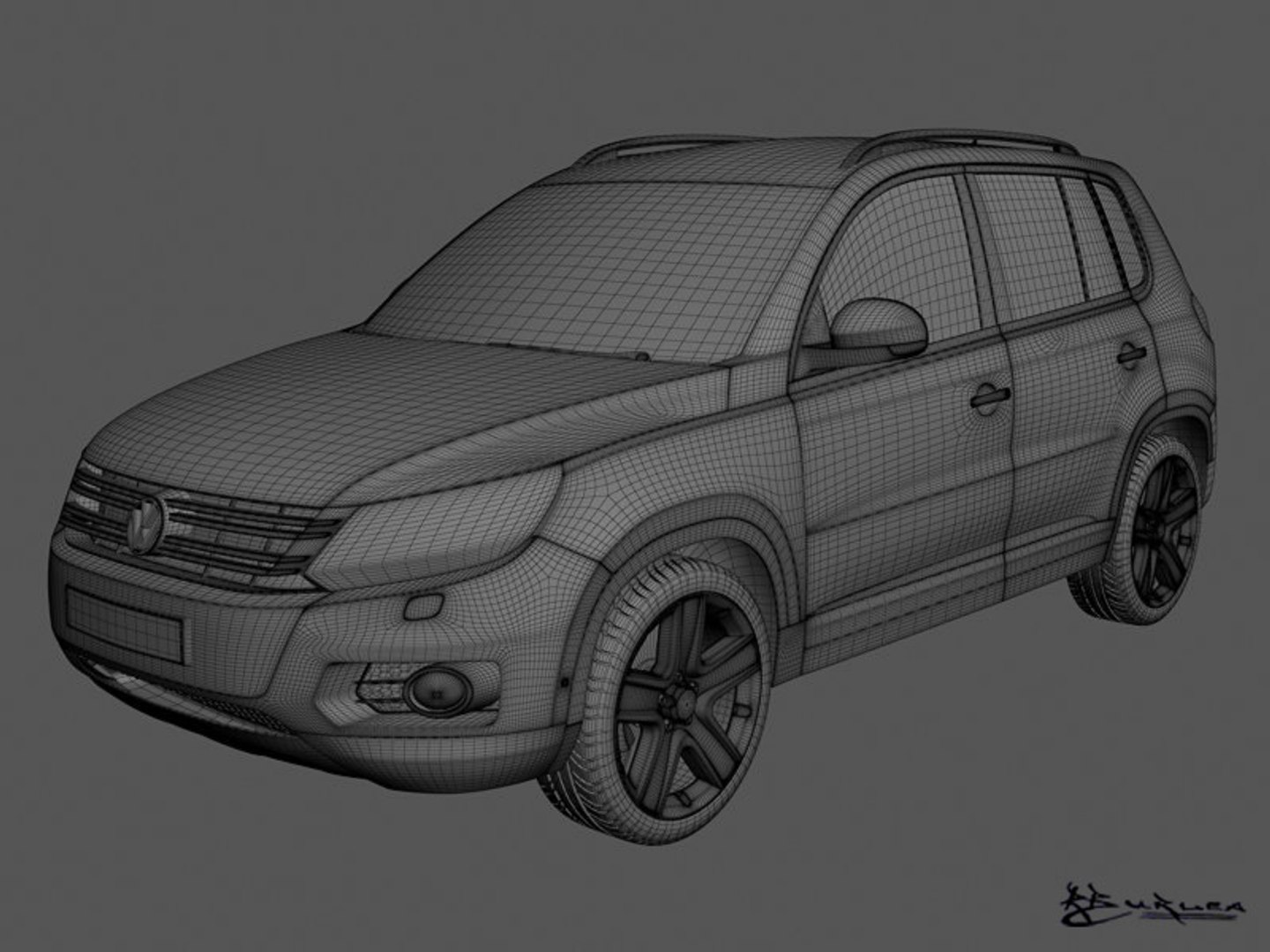 3d volkswagen tiguan 2012 sport model