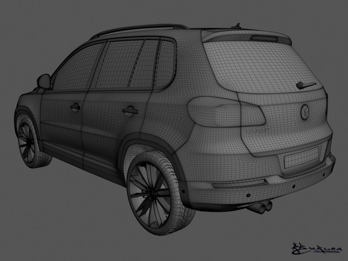 3d volkswagen tiguan 2012 sport model