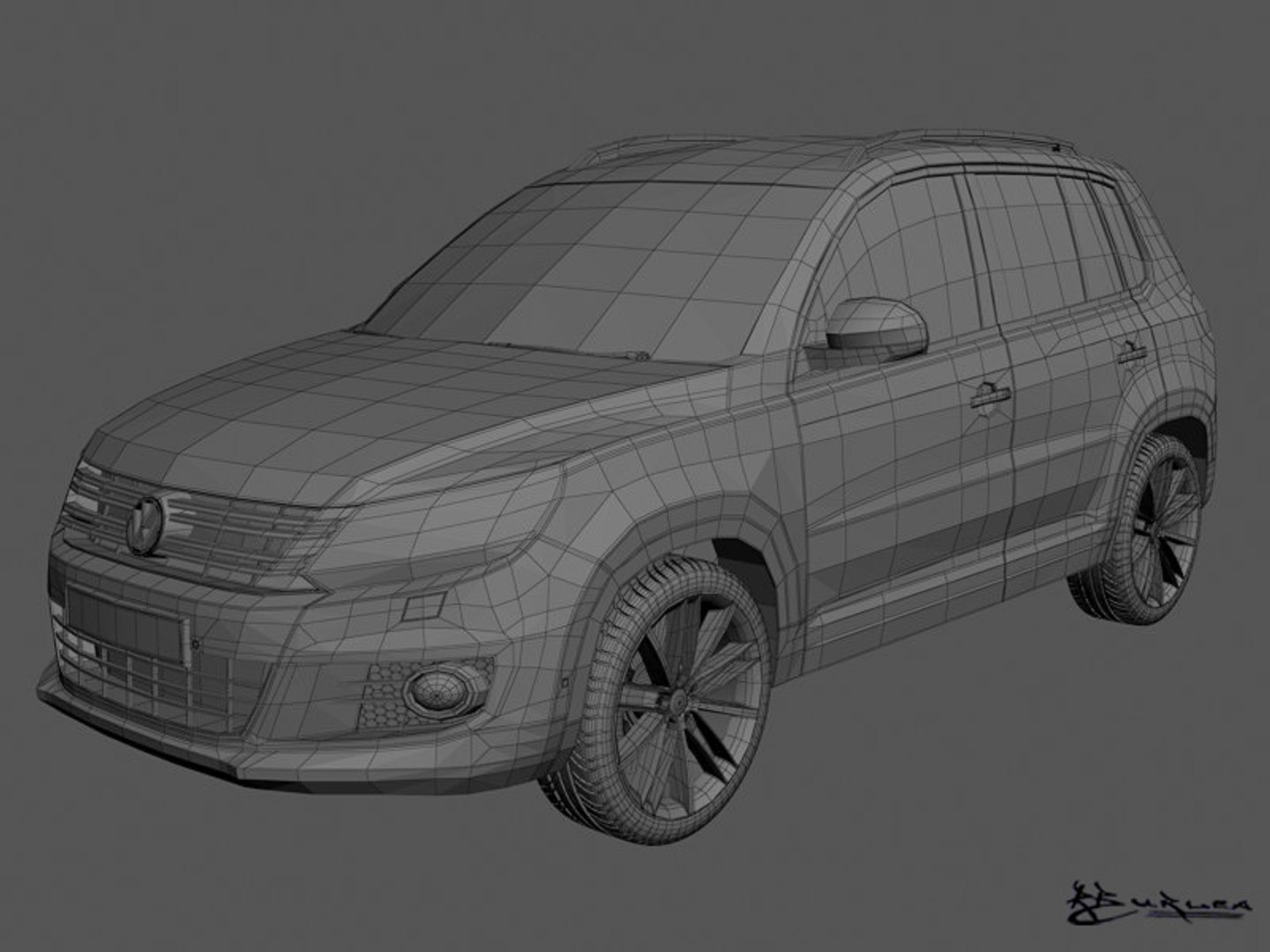 3d volkswagen tiguan 2012 sport model