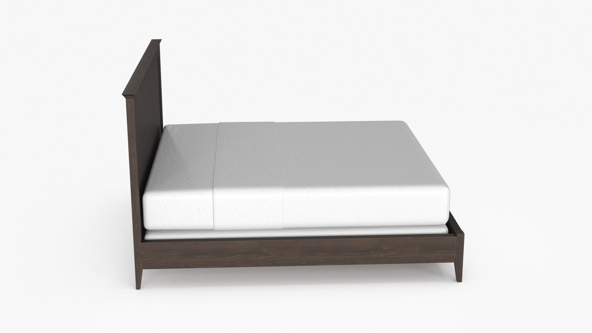 3D Model Wooden Bed - TurboSquid 2270085
