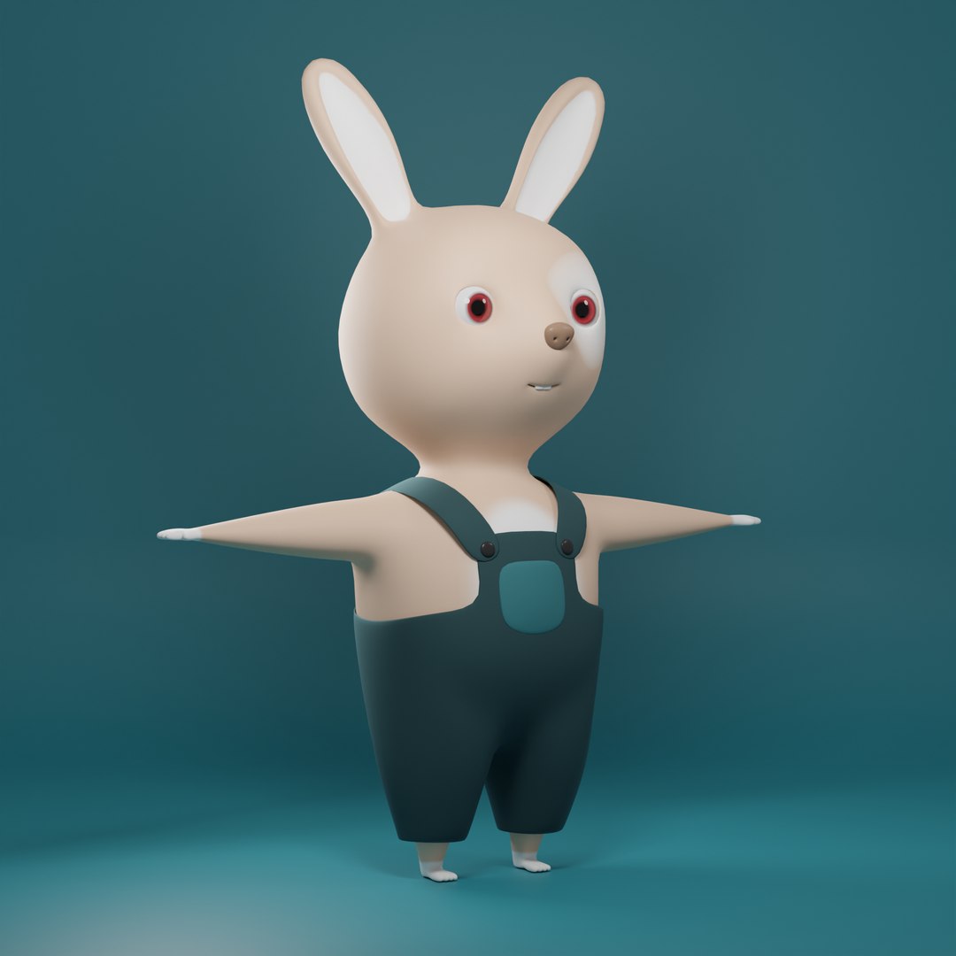 Cute Rabbit 3D Model - TurboSquid 1997678