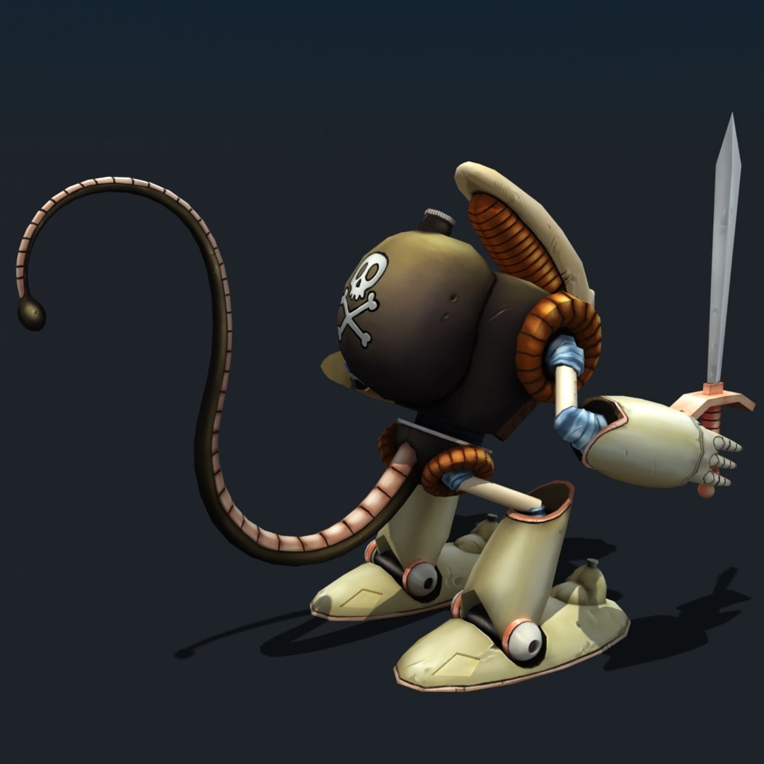 3D Red Ribbon Army Skull Armor - TurboSquid 1297197