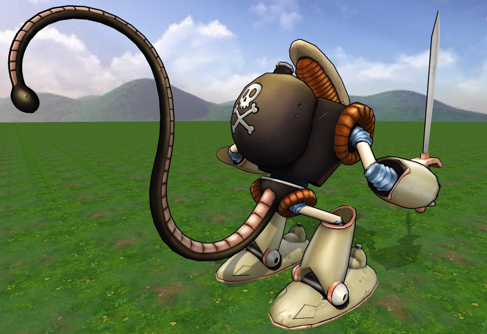 3D Red Ribbon Army Skull Armor - TurboSquid 1297197