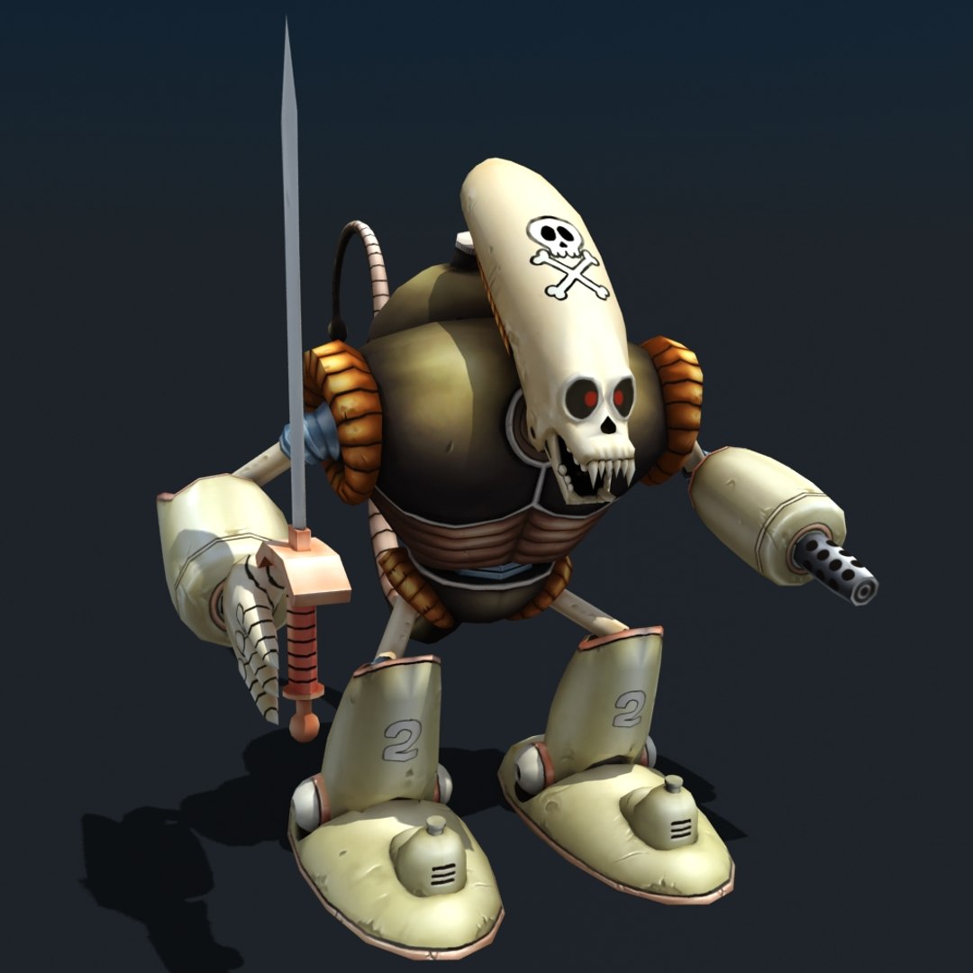 3D Red Ribbon Army Skull Armor - TurboSquid 1297197