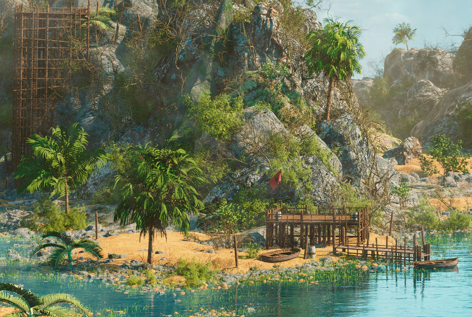 Fantasy TowerGuard Arch Island 3D - TurboSquid 2030111