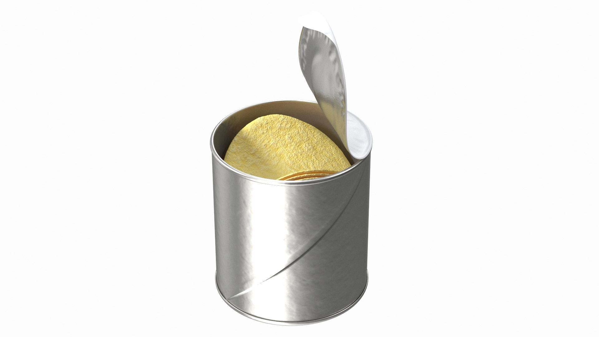 3D Small Opened Foil Tube of Potato Chips - TurboSquid 1748226