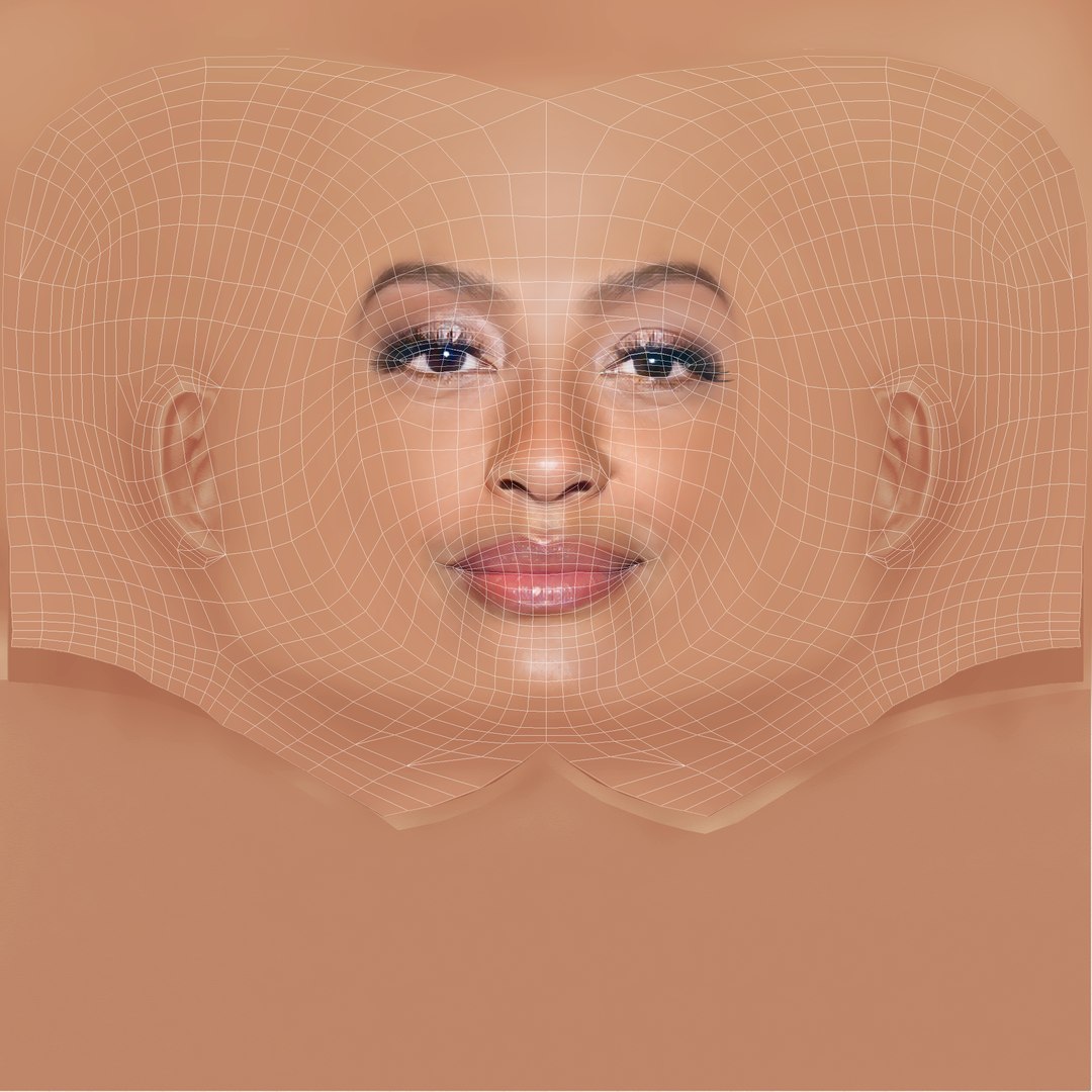 3D Sheron Menezzes Head - No Hair - Low Poly Head For Game Model ...