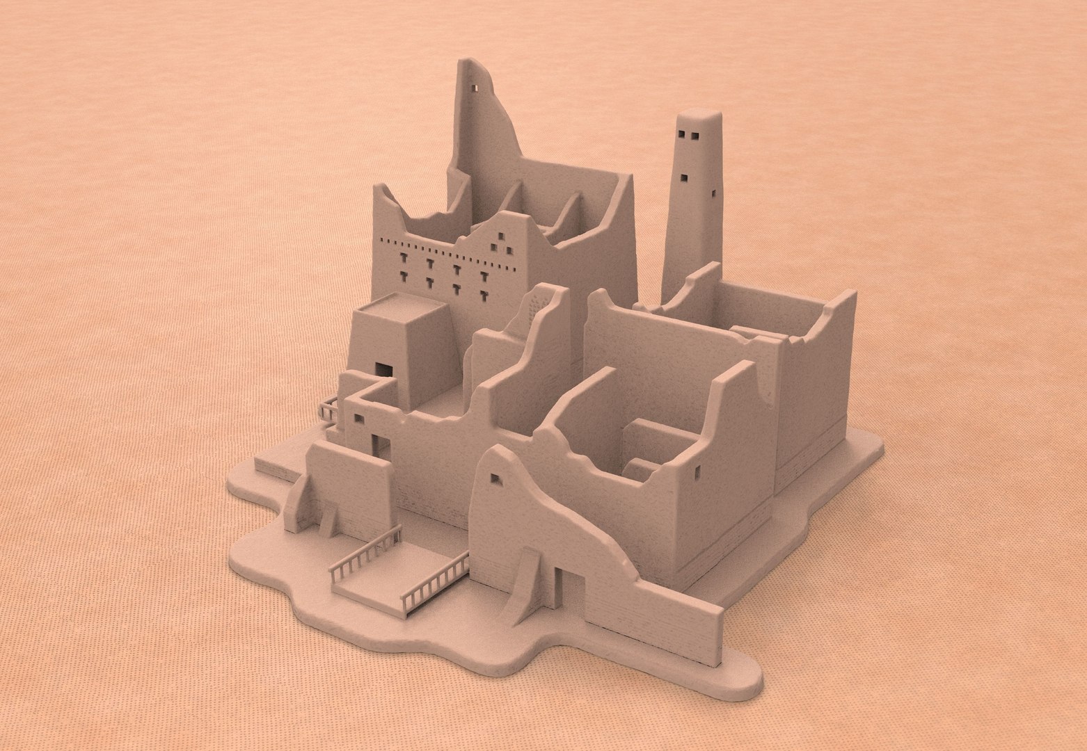 3D QASR SALWA PALACE AL DIRIYAH Model - TurboSquid 2276631