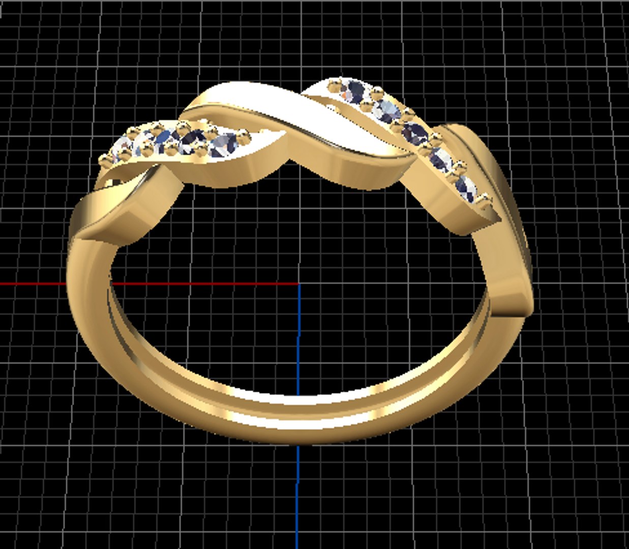 3D gold wave ring - TurboSquid 1226714