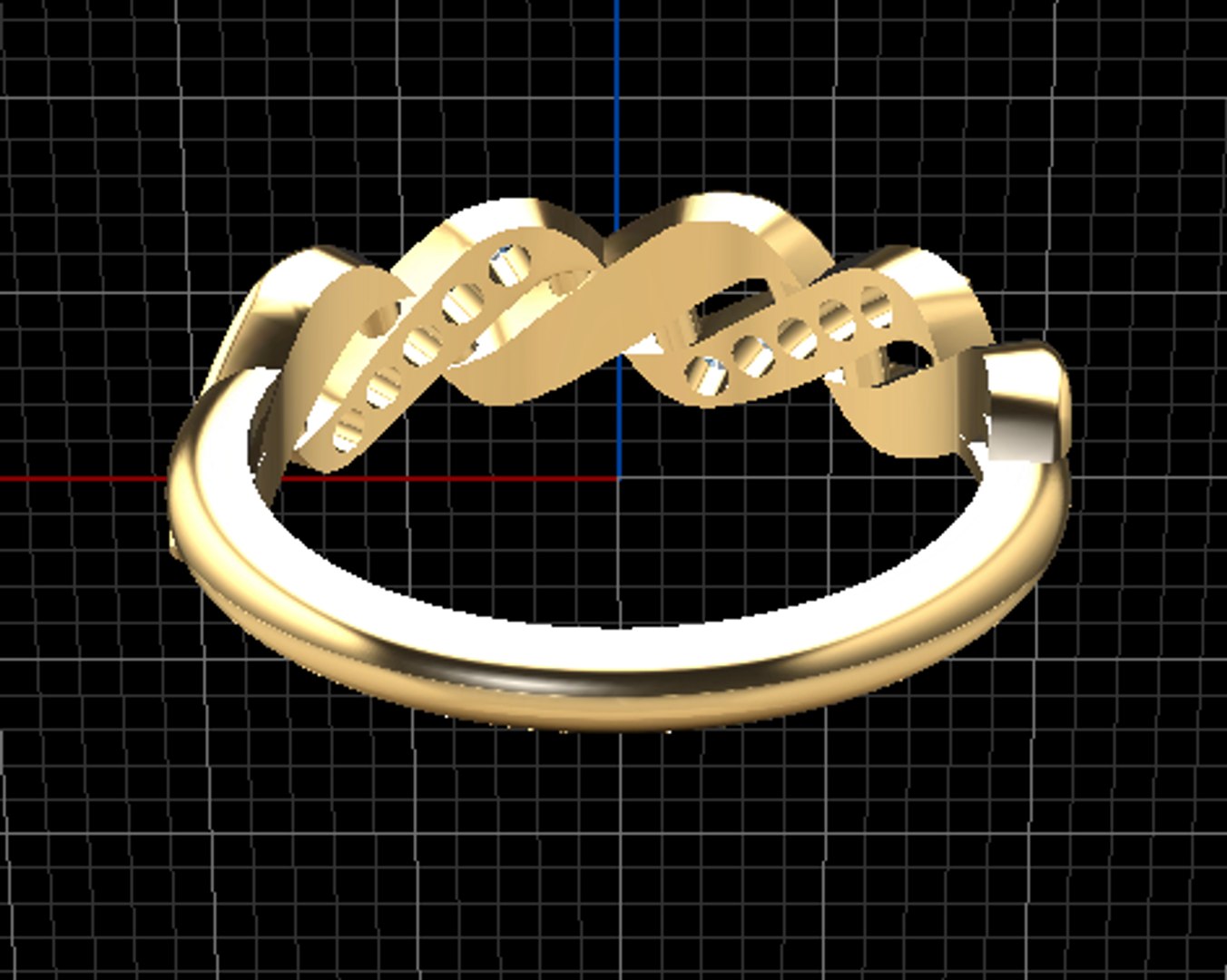 3D gold wave ring - TurboSquid 1226714