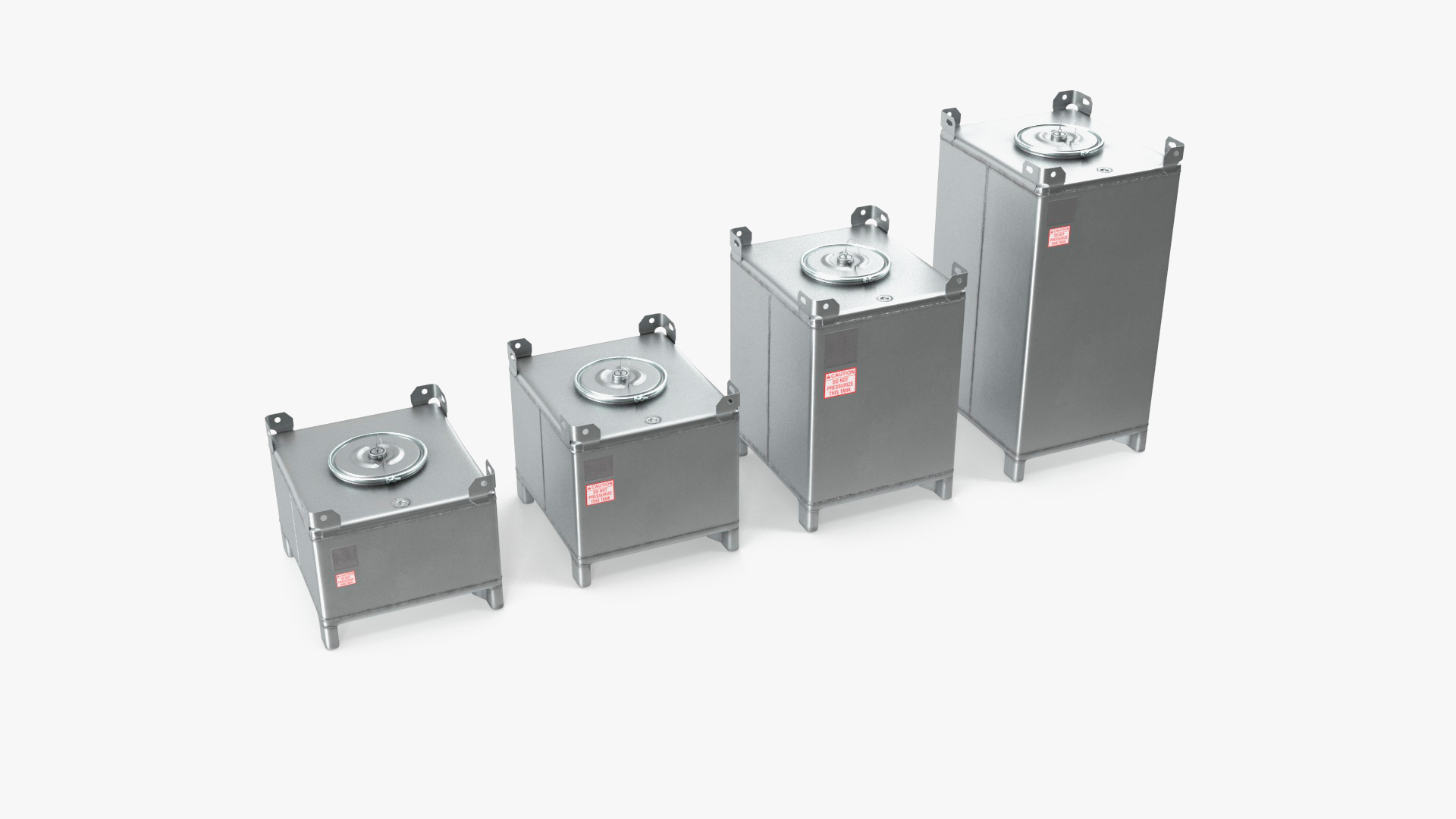 120-550 Gallon Stainless Steel IBC Tote Tank Set 3D Model - TurboSquid ...