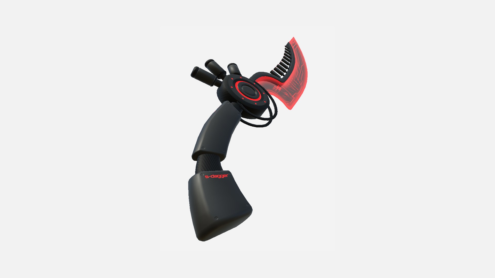 SciFi Dagger A04 Black Red - Sci Fi Weapon Design Model - TurboSquid ...