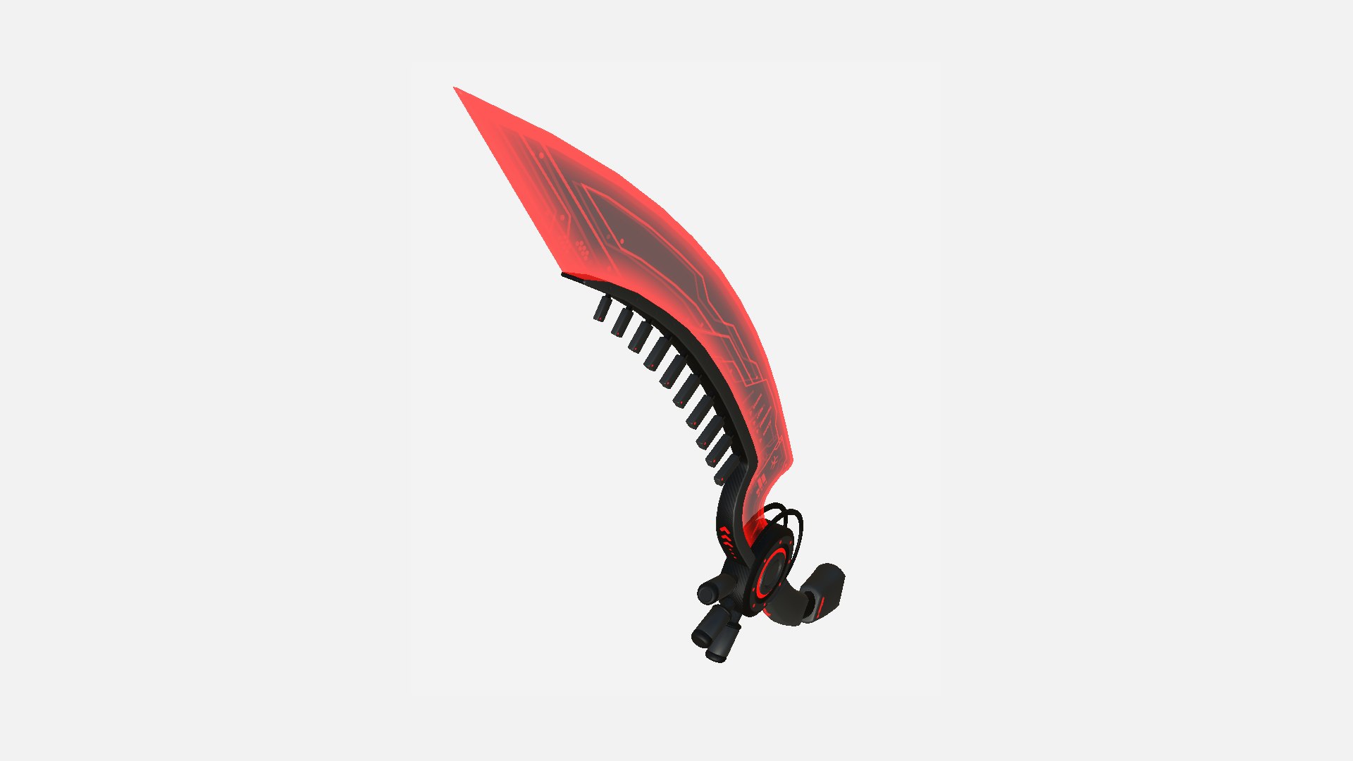 SciFi Dagger A04 Black Red - Sci Fi Weapon Design Model - TurboSquid ...
