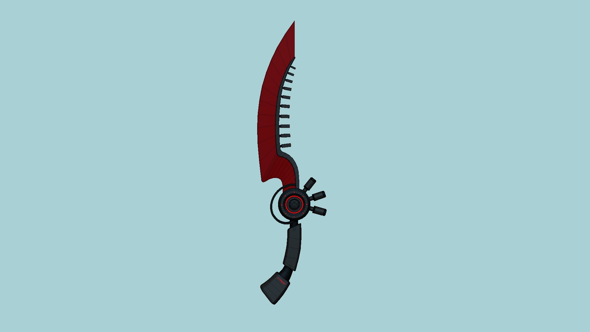 SciFi Dagger A04 Black Red - Sci Fi Weapon Design Model - TurboSquid ...
