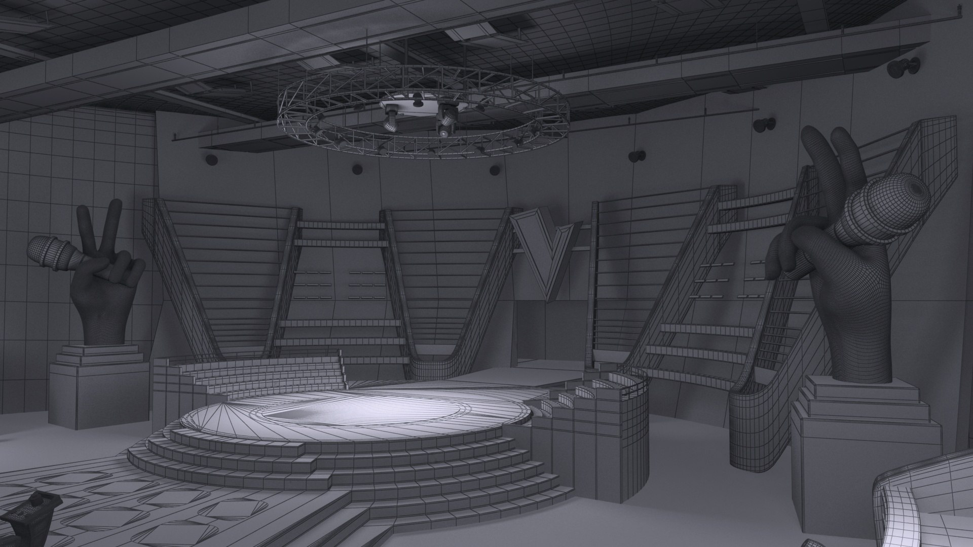 The Voice Tv Studio 2 3D Model - TurboSquid 1721293