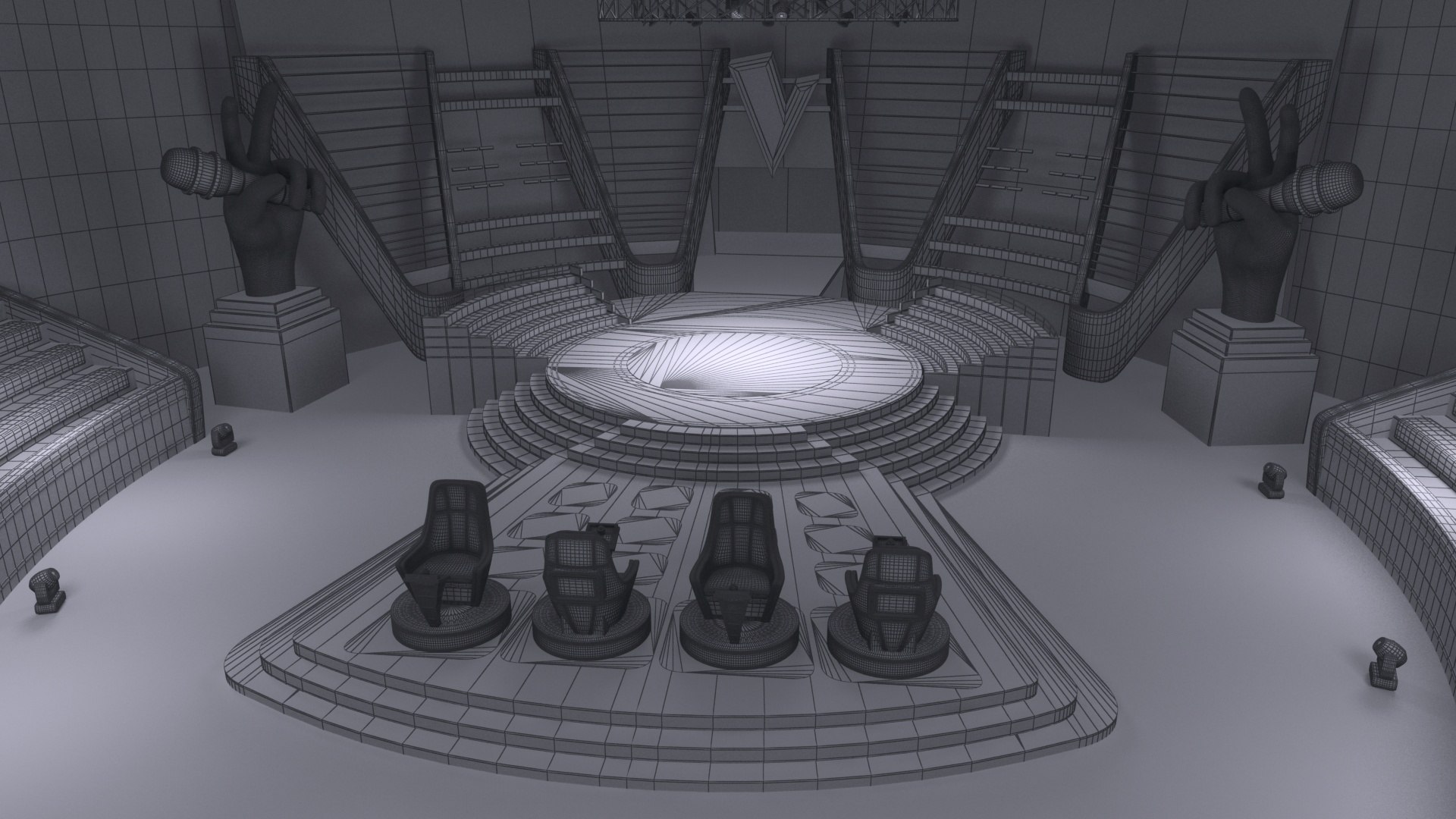 The Voice Tv Studio 2 3D Model - TurboSquid 1721293