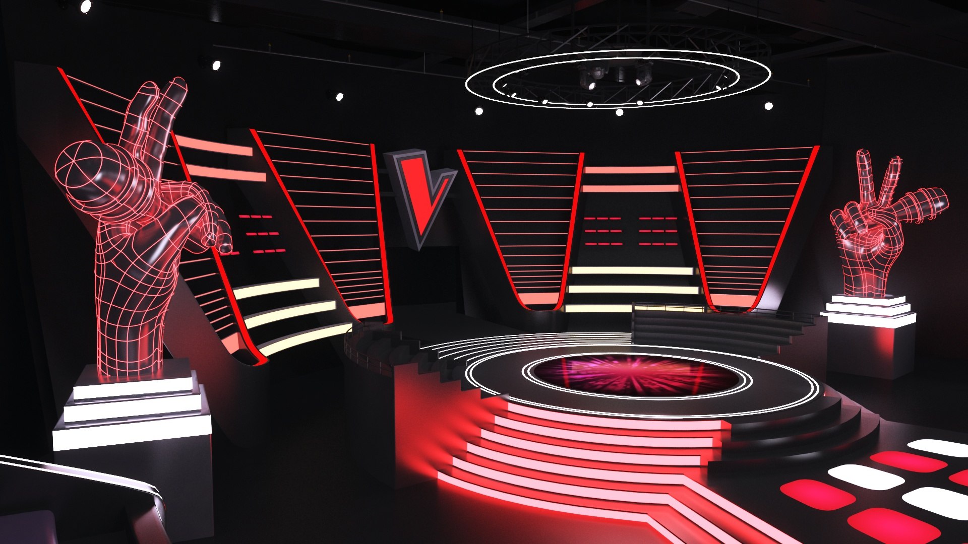 The Voice Tv Studio 2 3D Model - TurboSquid 1721293