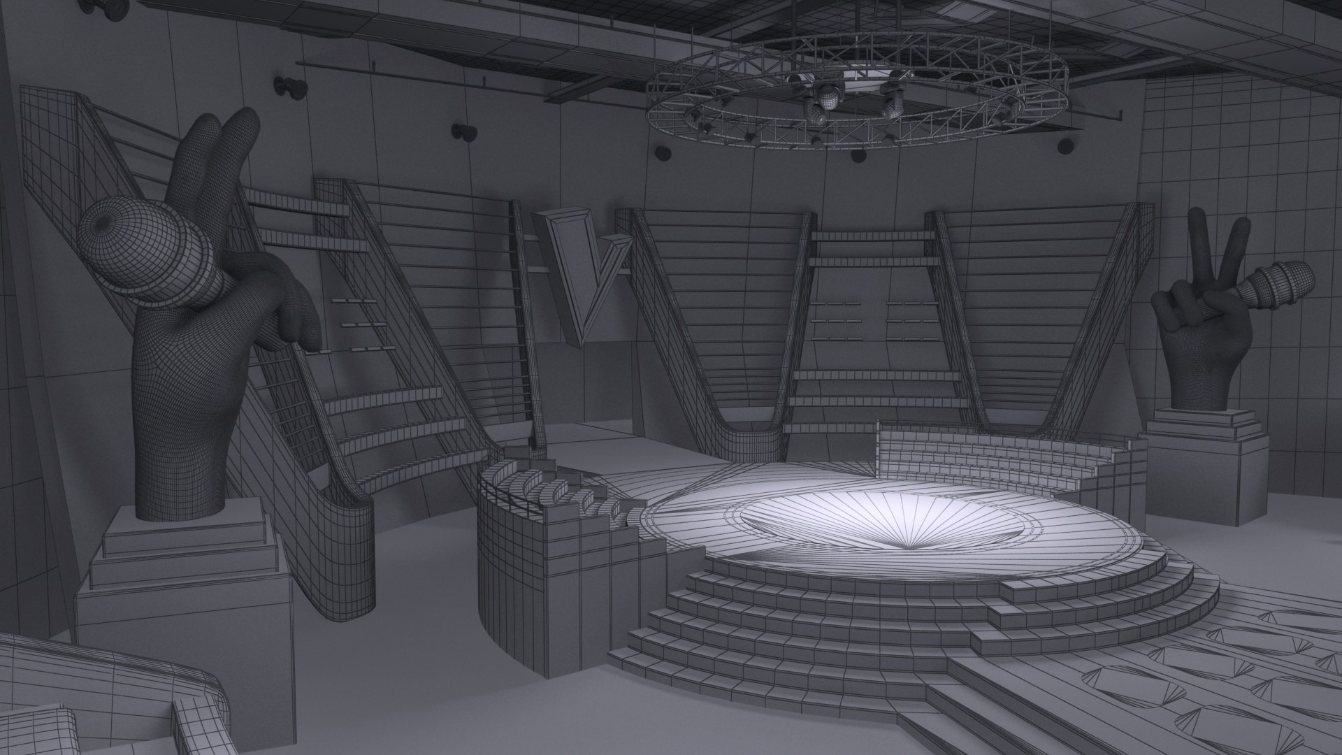 The Voice Tv Studio 2 3D Model - TurboSquid 1721293