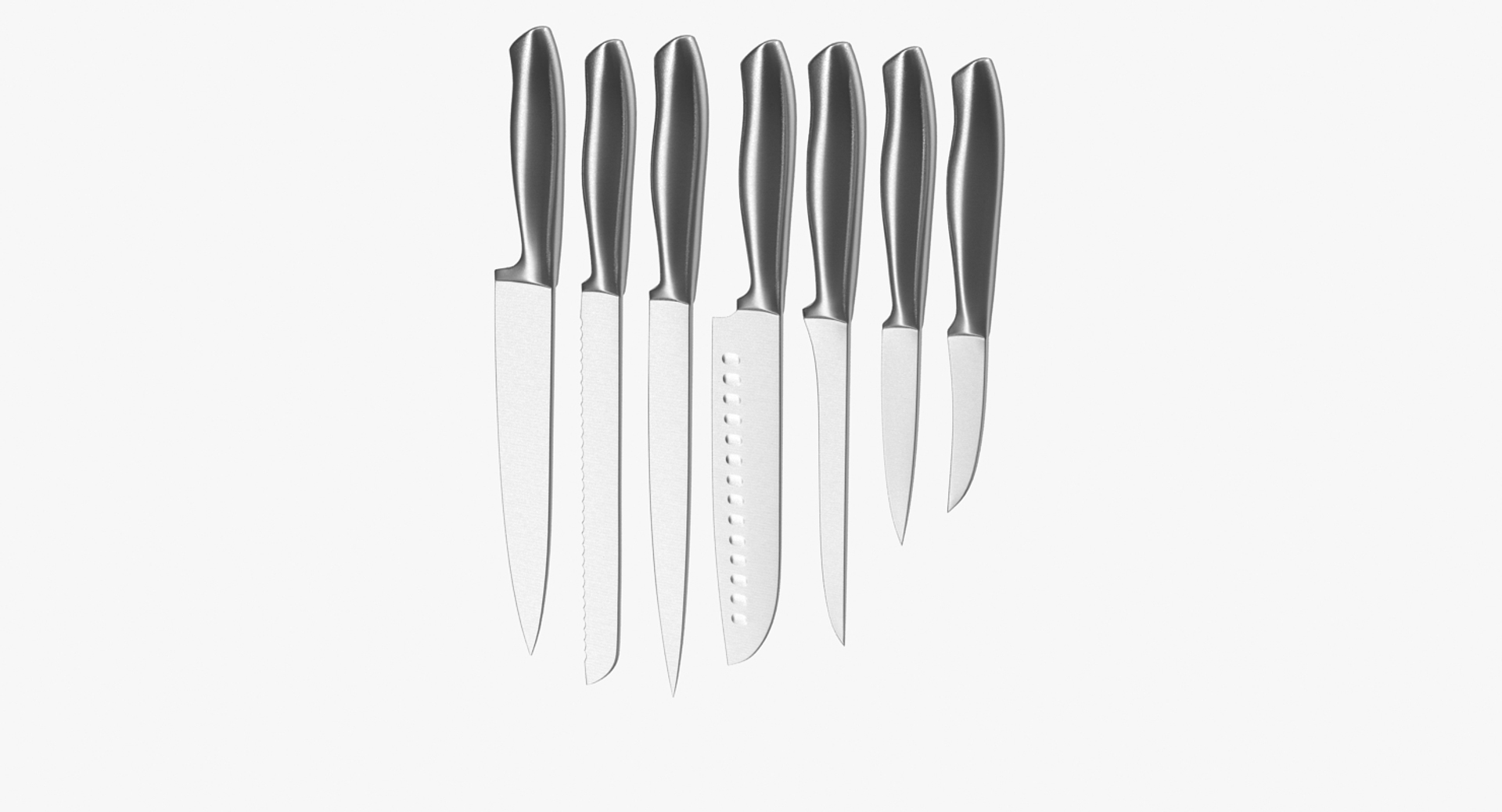 Kitchen knives 2 model - TurboSquid 1487798