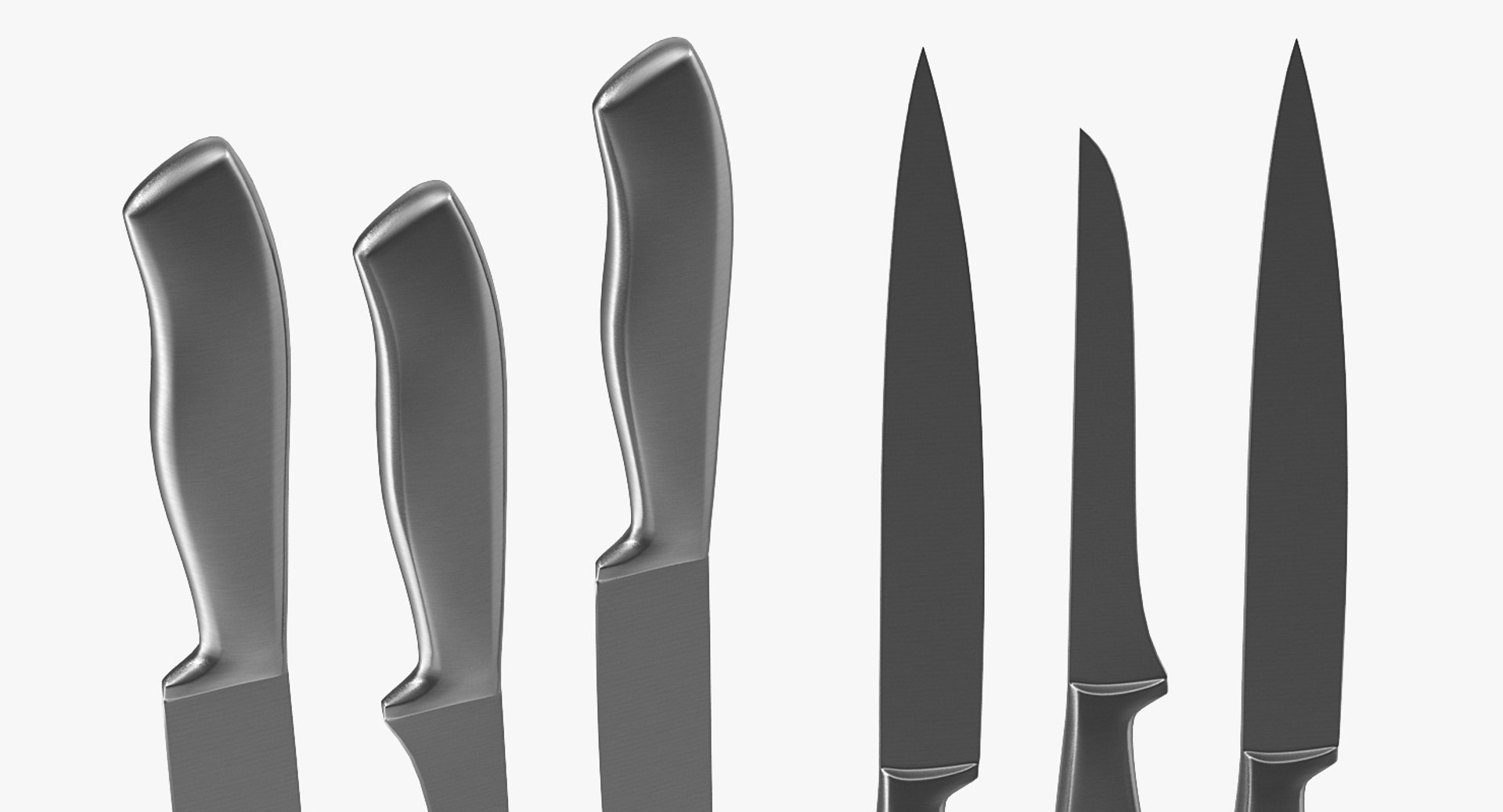 Kitchen knives 2 model - TurboSquid 1487798