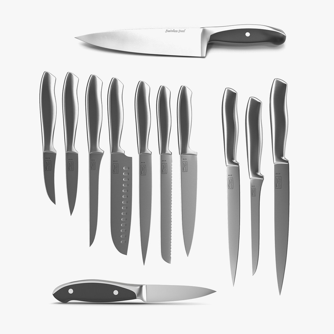 Kitchen knives 2 model - TurboSquid 1487798