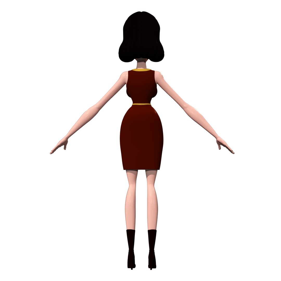 Cartoon Toon Woman 3D Model - TurboSquid 1460467