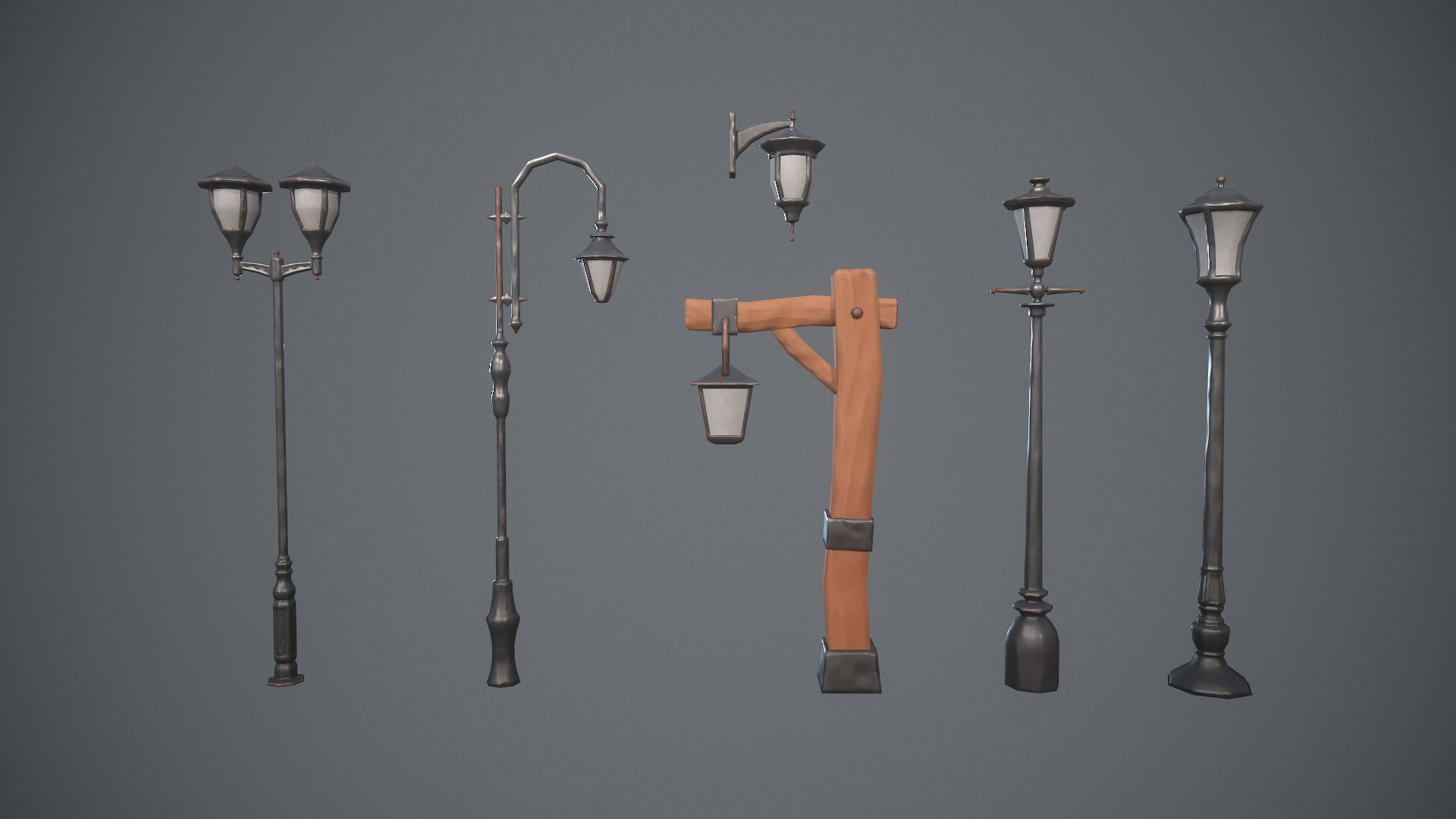 3D Stylized Lamps - TurboSquid 1898909