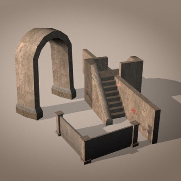 3d urban elements package east model