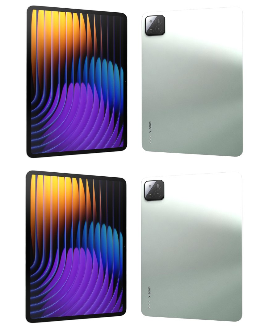 Xiaomi Pad 7 Green And Xiaomi Pad 7 Pro Green 3D Model - TurboSquid 2423360