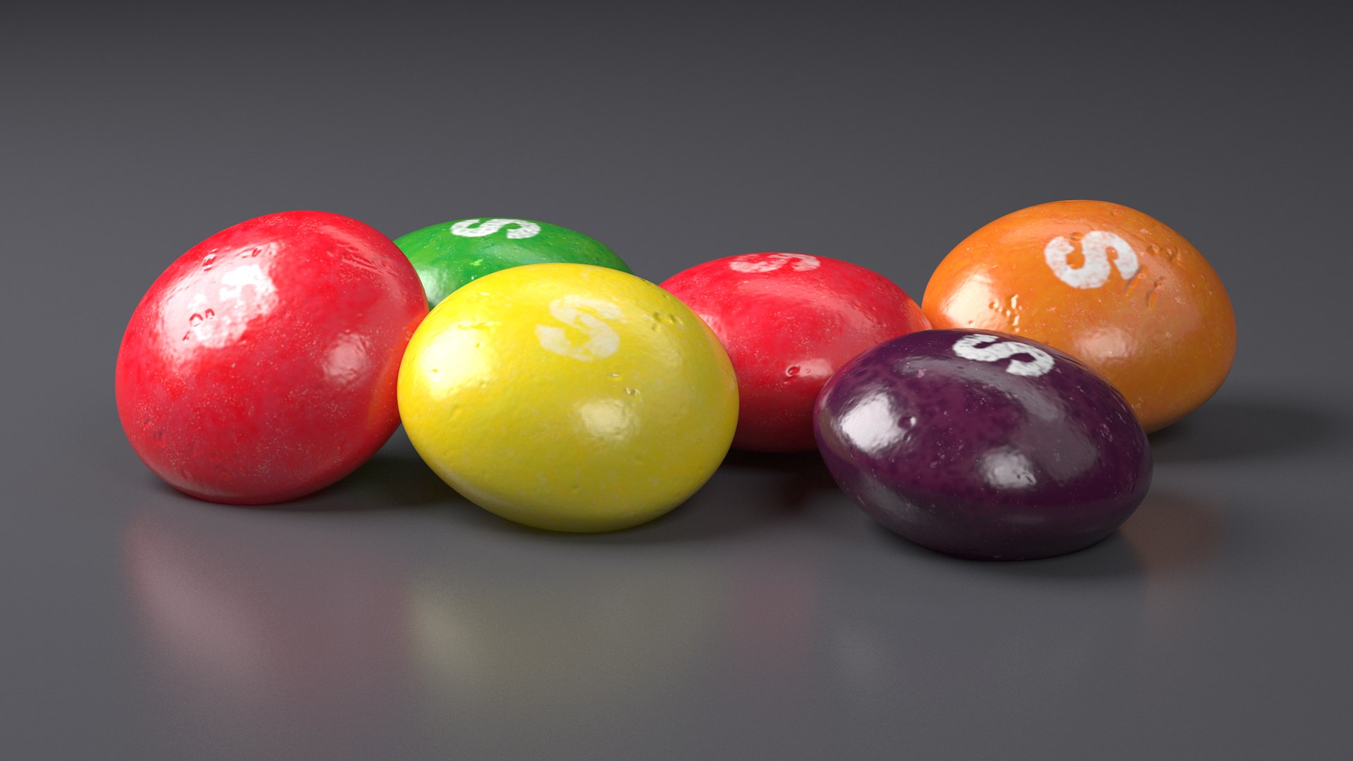 Multicolored Skittles Candies 3D Model - TurboSquid 2268153