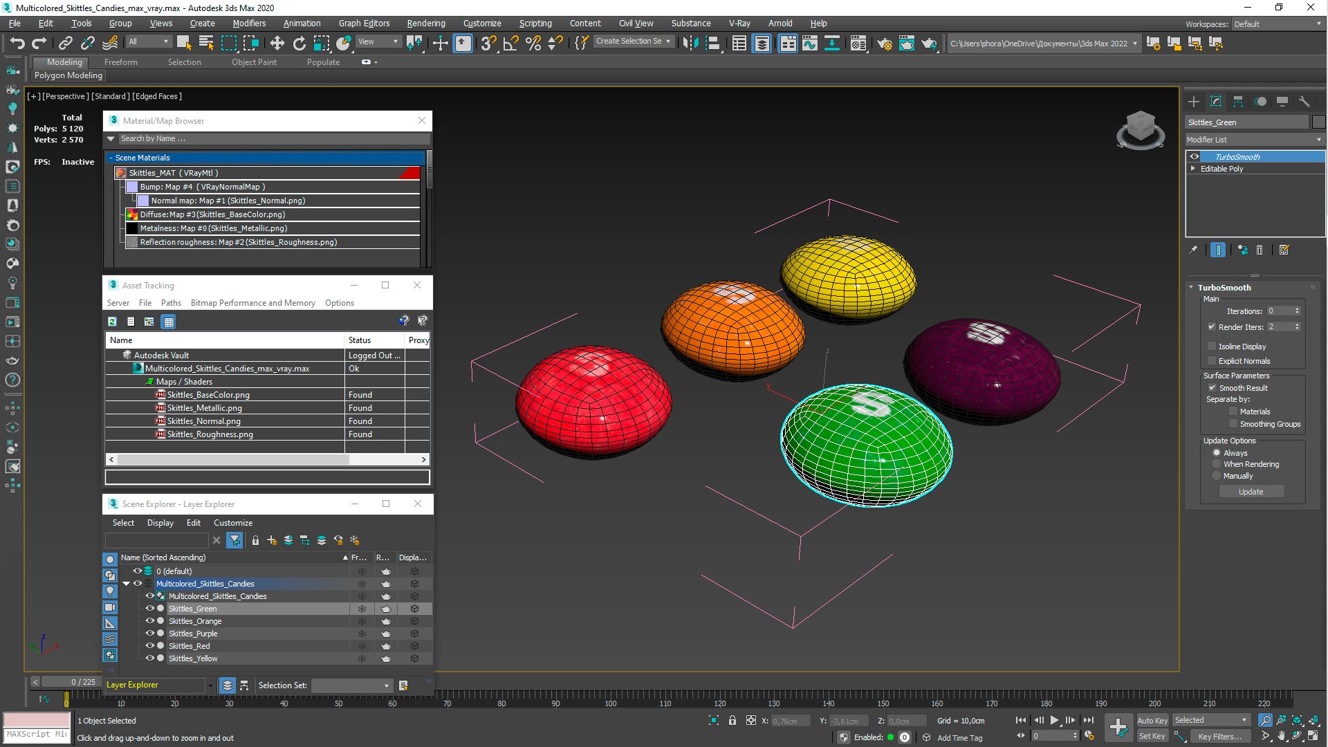 Multicolored Skittles Candies 3D Model - TurboSquid 2268153