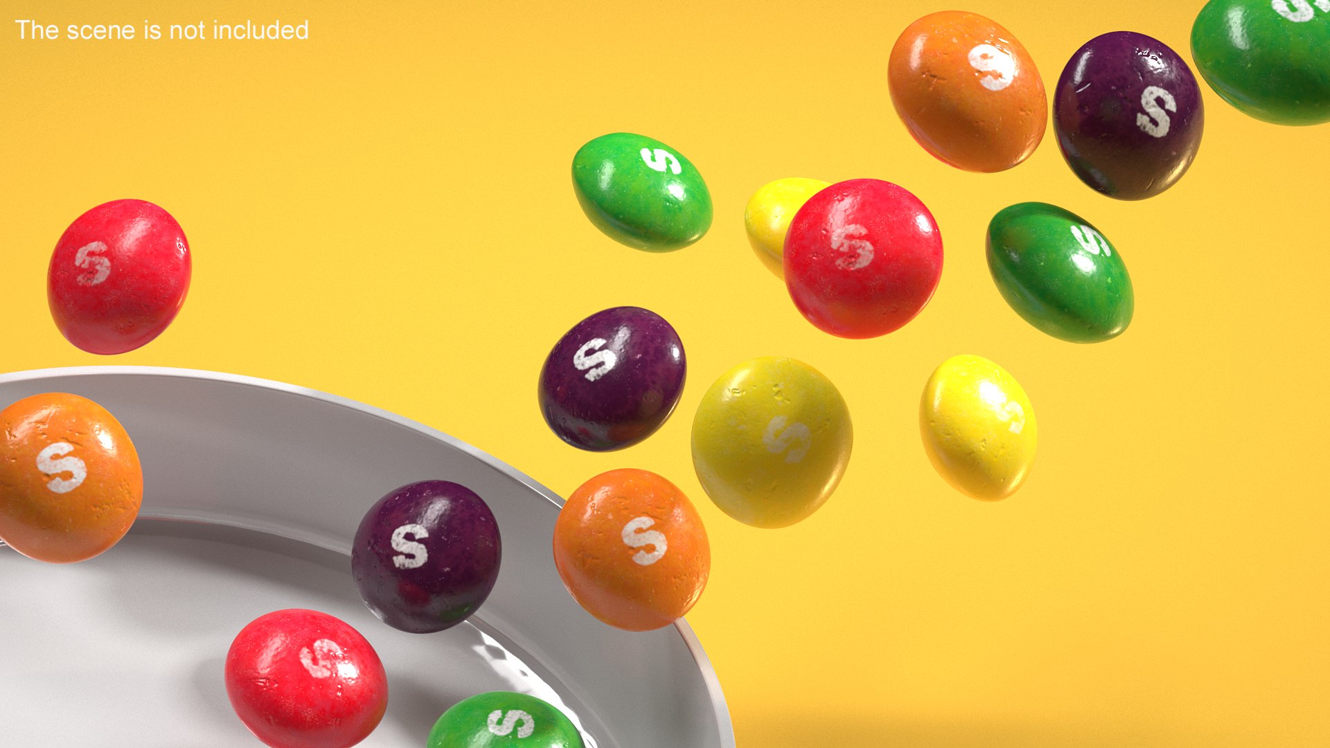 Multicolored Skittles Candies 3D Model - TurboSquid 2268153