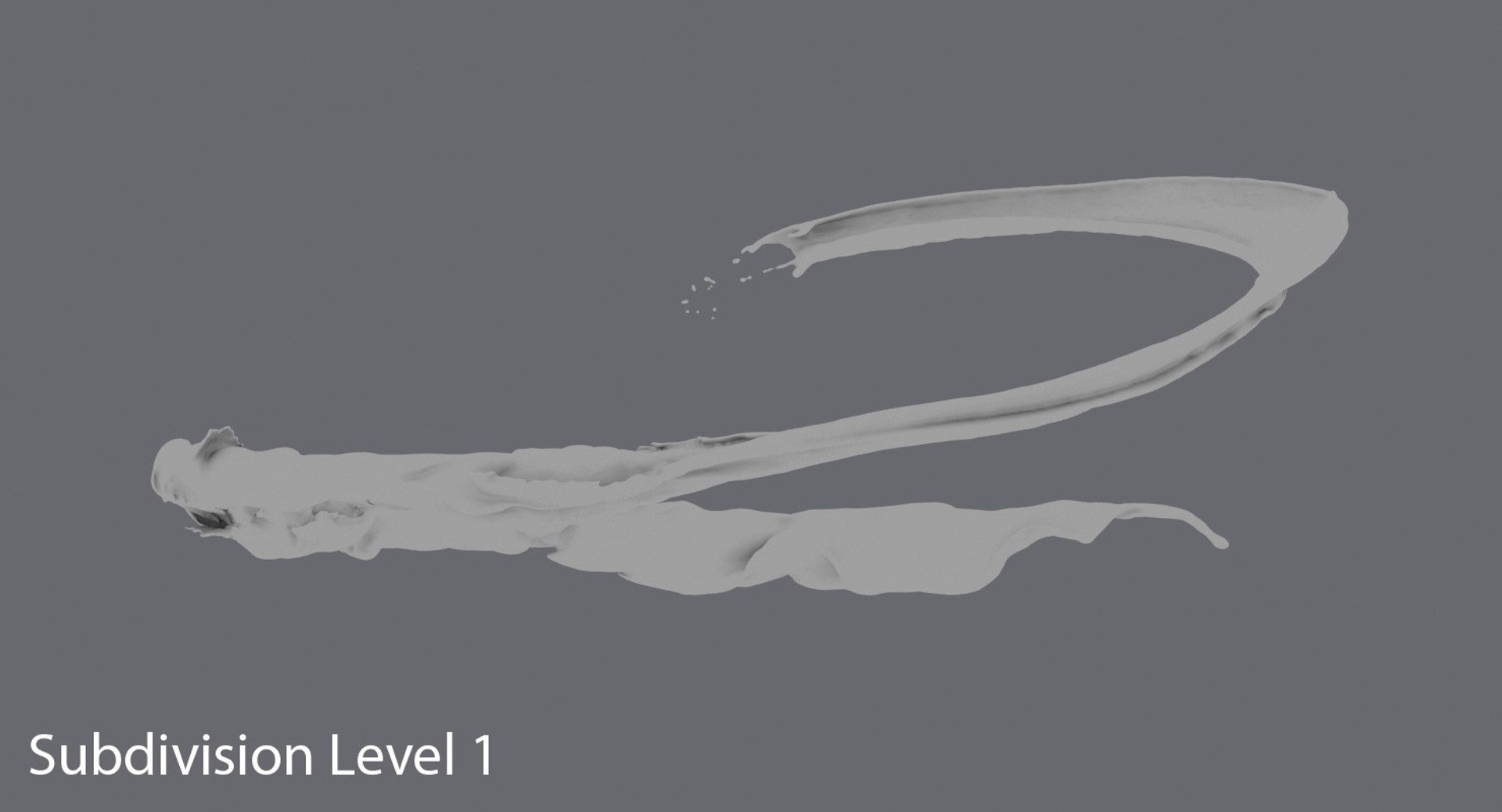 Splashes Isolated Aerial 3d Model