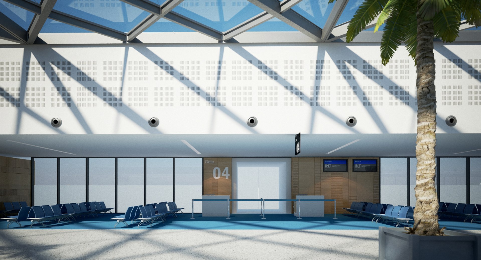 3d interior airport