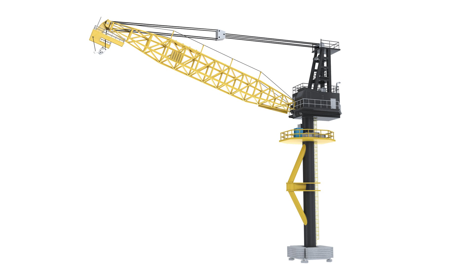 3D Industrial Arrow Crane Model - TurboSquid 2273595