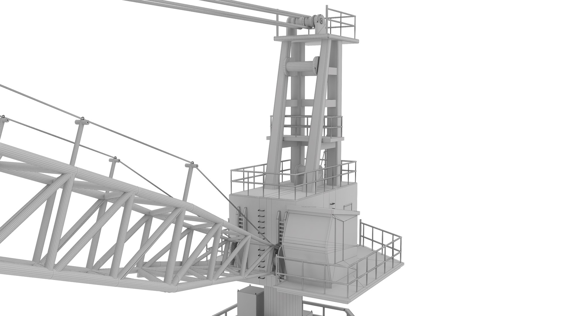 3D Industrial Arrow Crane Model - TurboSquid 2273595