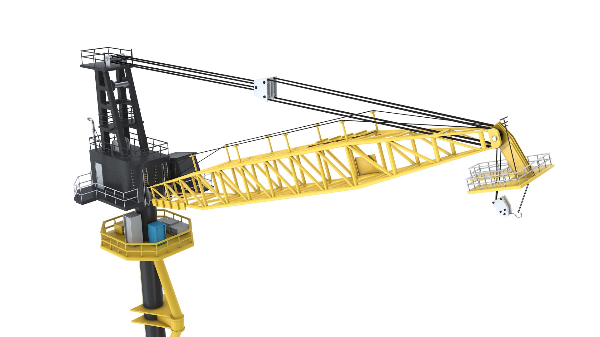 3D Industrial Arrow Crane Model - TurboSquid 2273595
