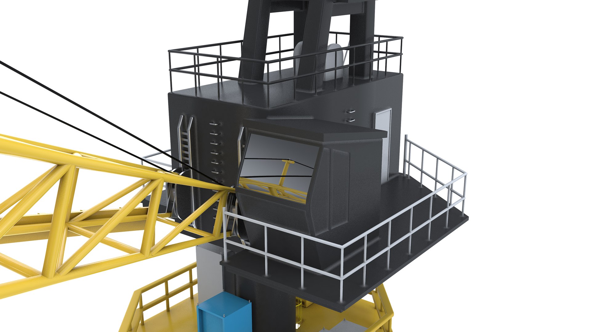 3D Industrial Arrow Crane Model - TurboSquid 2273595