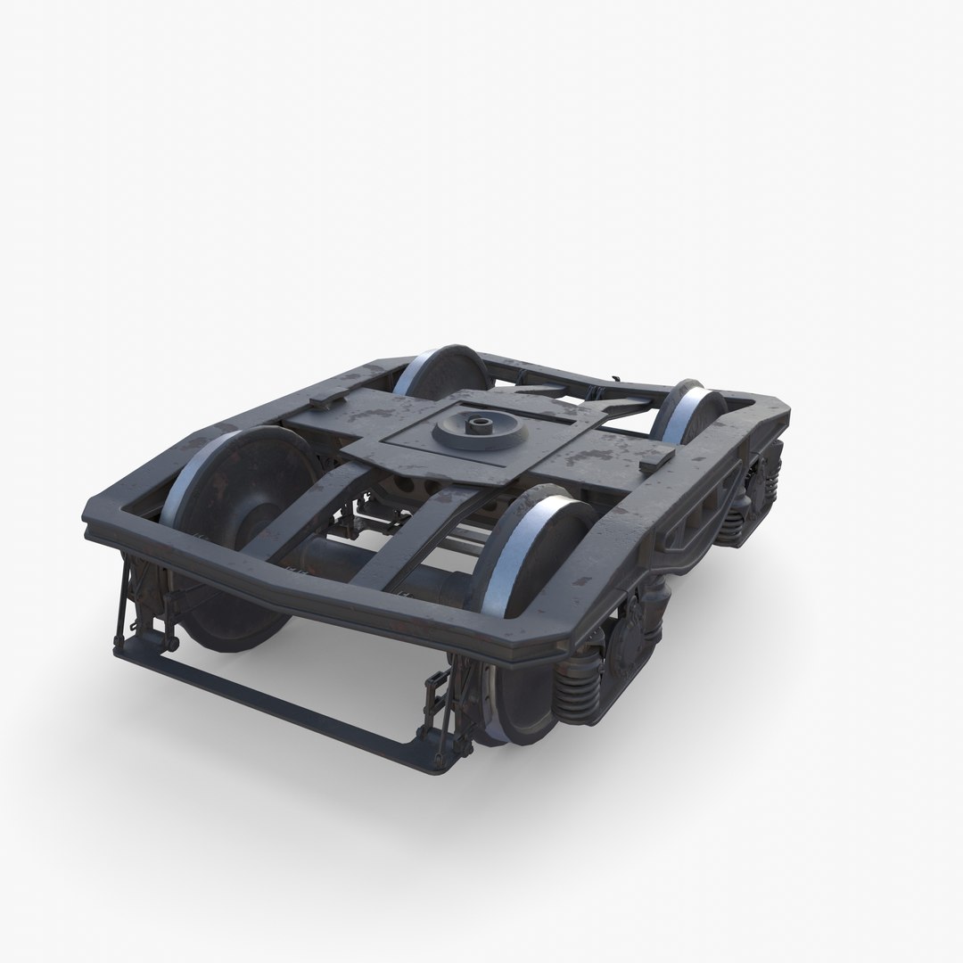 Train Car Bogie V2 3D Model - TurboSquid 2225668
