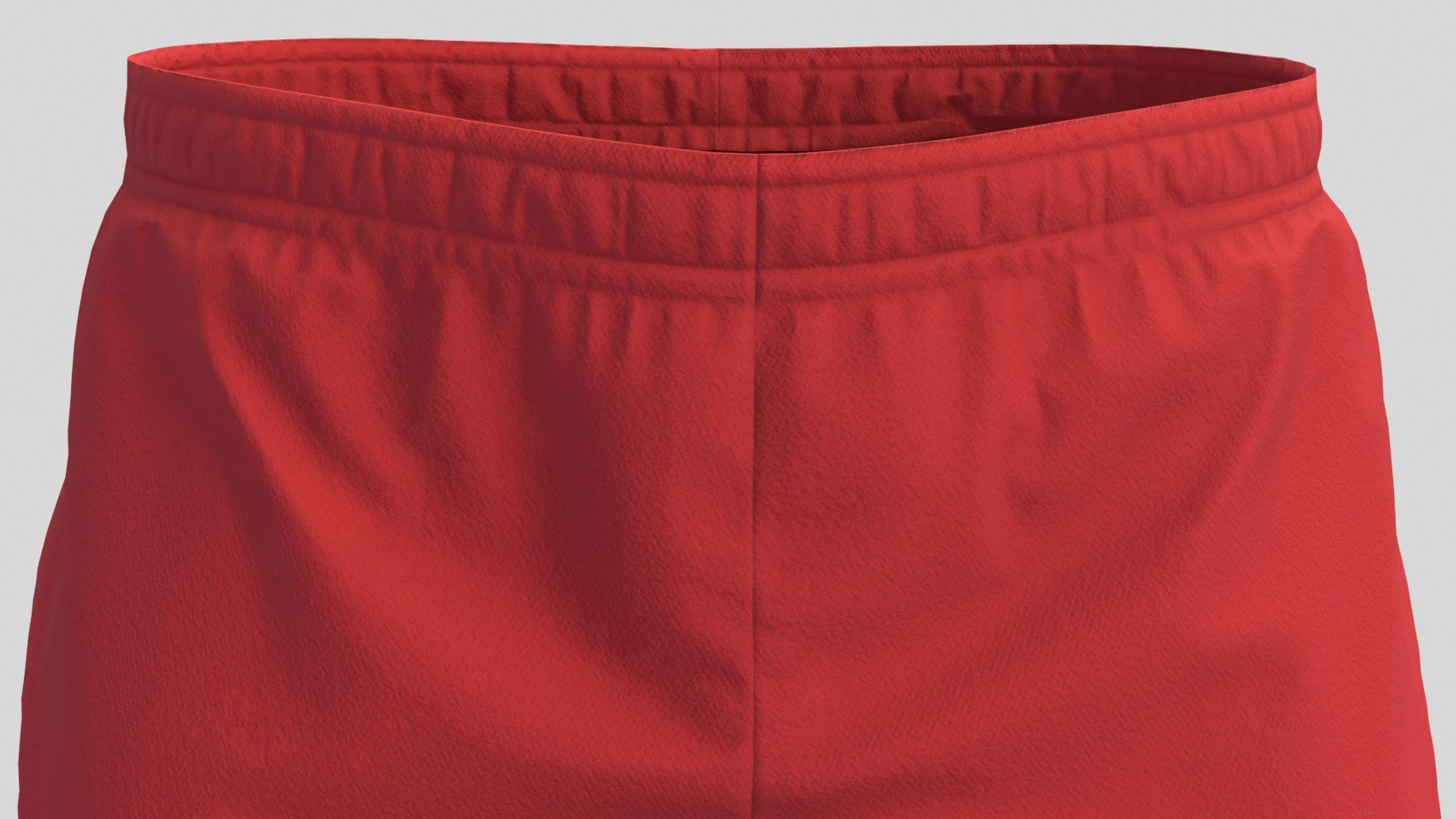 3D Model Red Cotton Shorts - TurboSquid 2065477