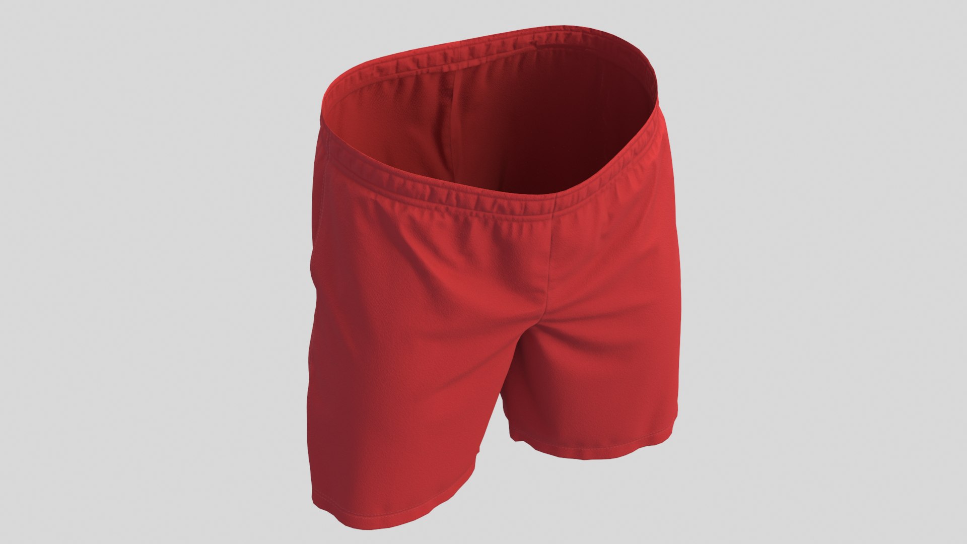 3D Model Red Cotton Shorts - TurboSquid 2065477