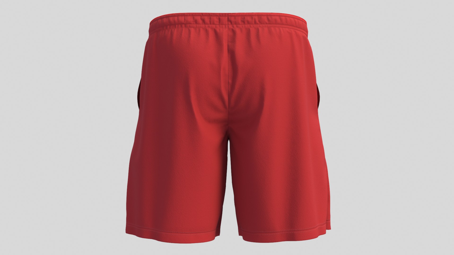 3D Model Red Cotton Shorts - TurboSquid 2065477