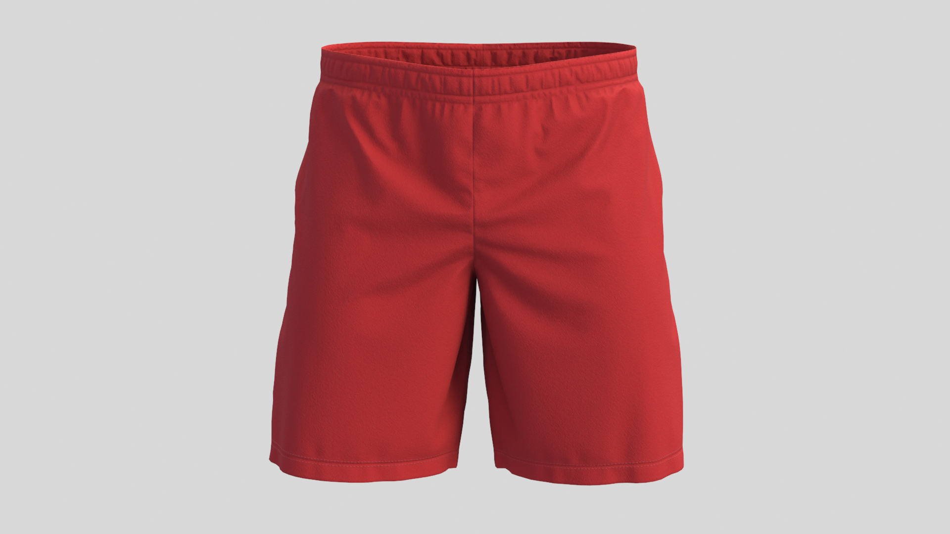 3D Model Red Cotton Shorts - TurboSquid 2065477