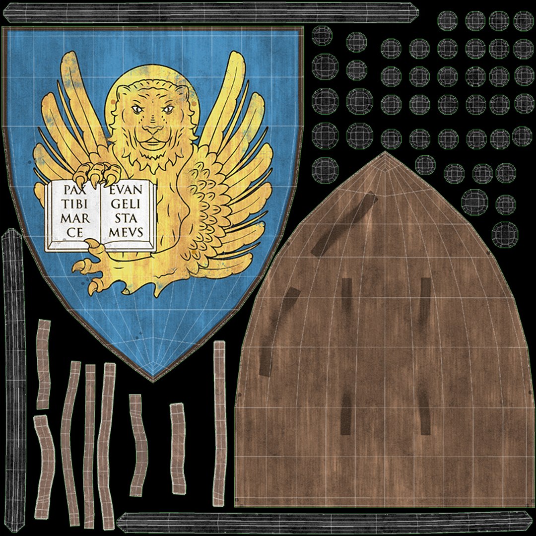 3D heater shield medieval model - TurboSquid 1406204