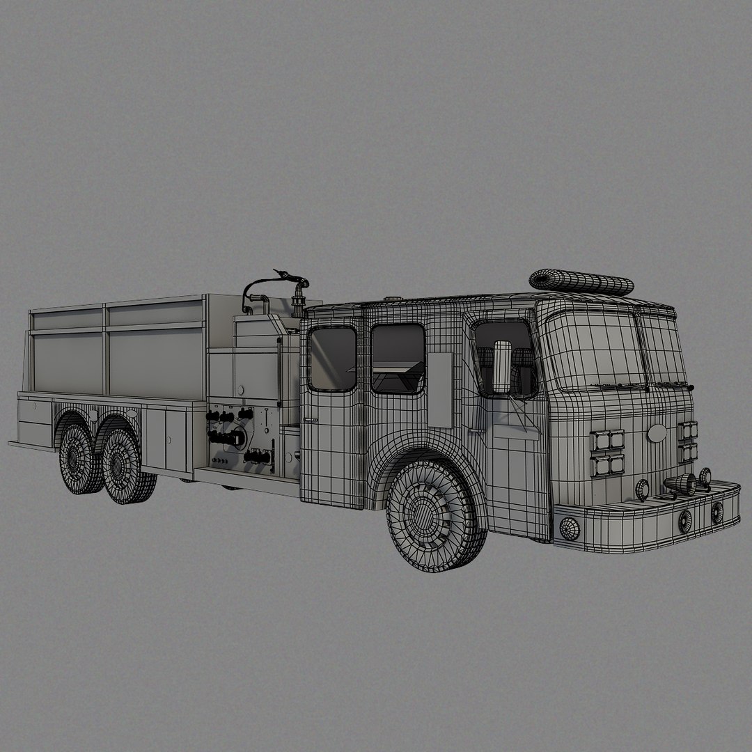 3D E Pumper Truck Model - TurboSquid 1309267