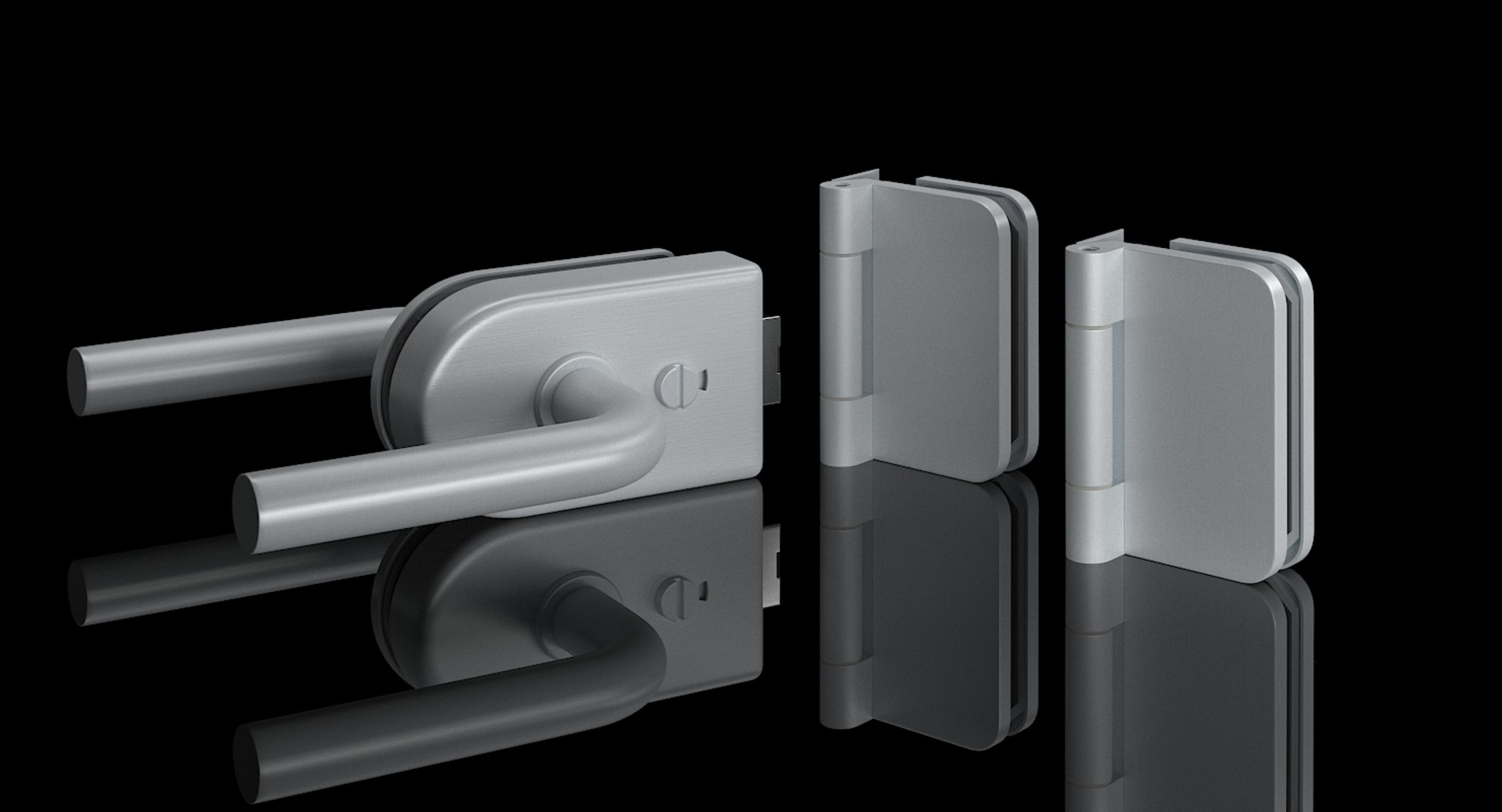 Lock Hinge Handle 3D - TurboSquid 1372852